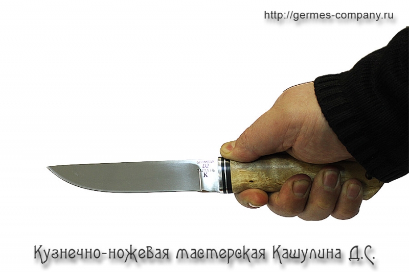 Нож D2 Таймень, береза купить в интернет-магазине Кашулина Д.С.