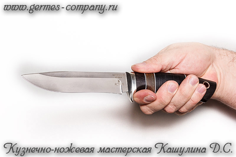 Нож из стали элмакс Ястреб, кожа купить в интернет-магазине Кашулина Д.С.
